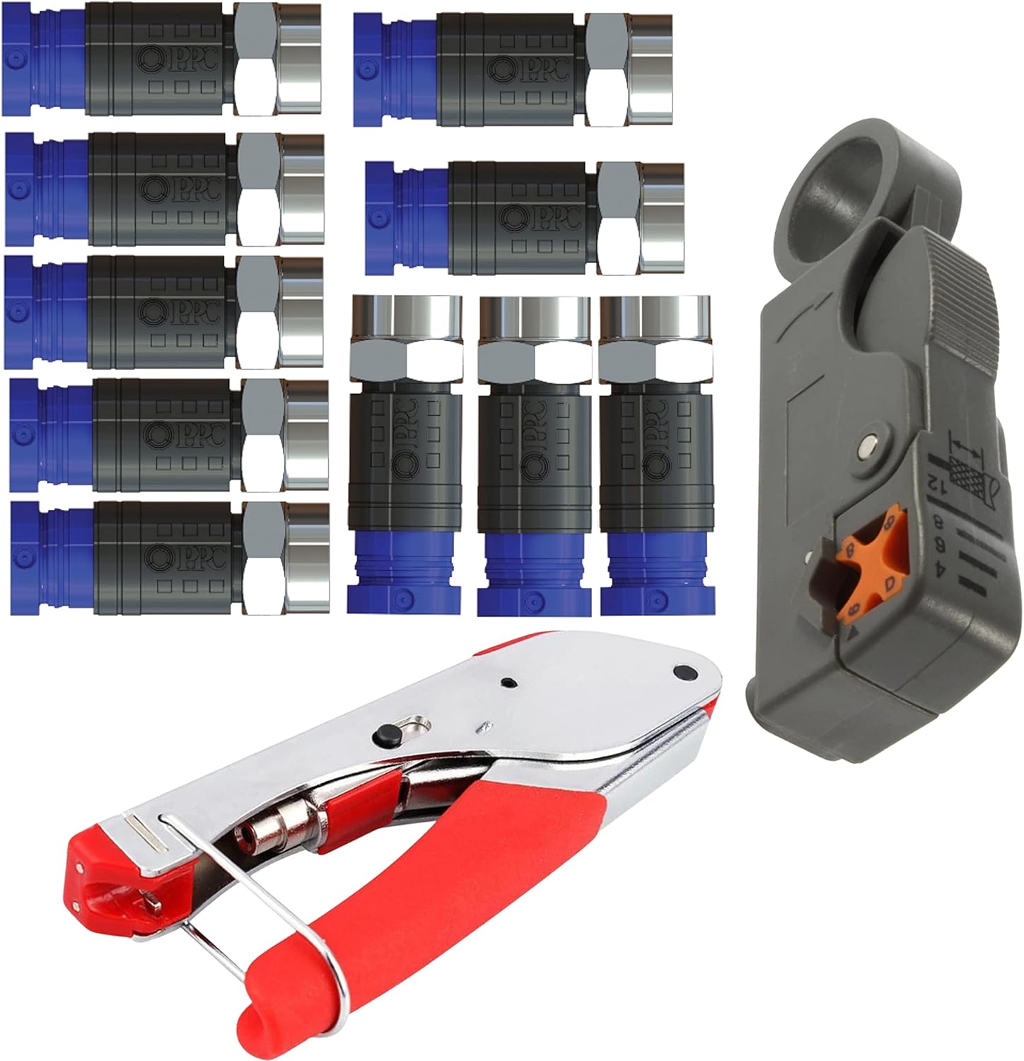 Inbrackets Compression F Connectors CMX100 Double Blade Coax Stripper ...