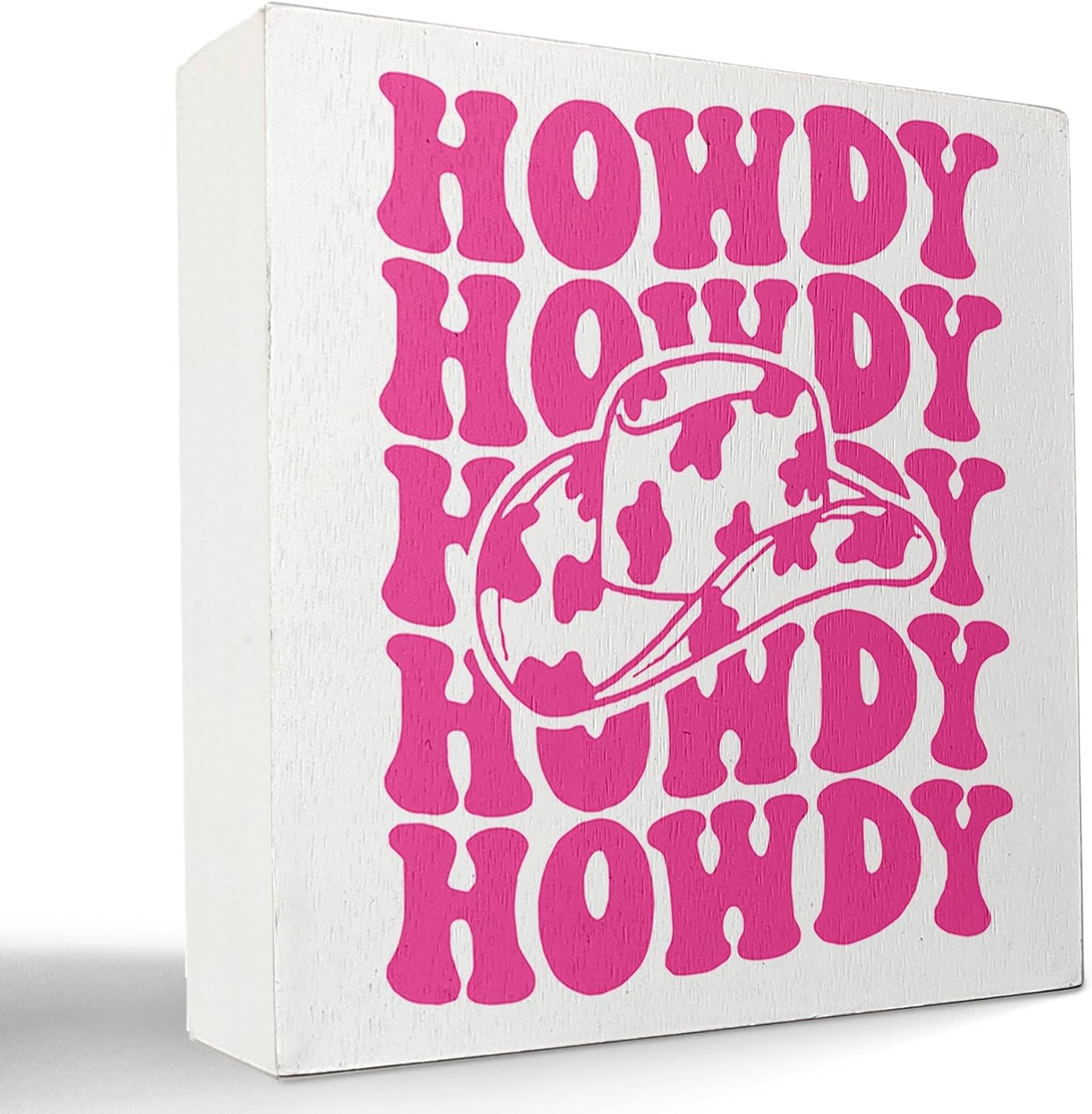 Amazon.com: kunlisa Let's Go Girls Pink Preppy Cow Print Cowgirl Hat ...