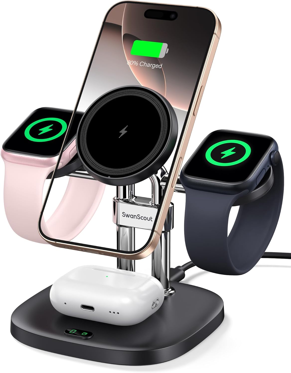 Amazon.com: Dual Fast Charger for Apple Watch 11, Magnetic Wireless ...