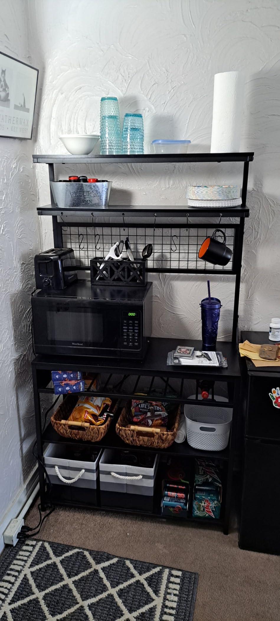 $22/mo - Finance Itaar Bakers Rack with Power Outlet, 6-Tier Coffee Bar ...