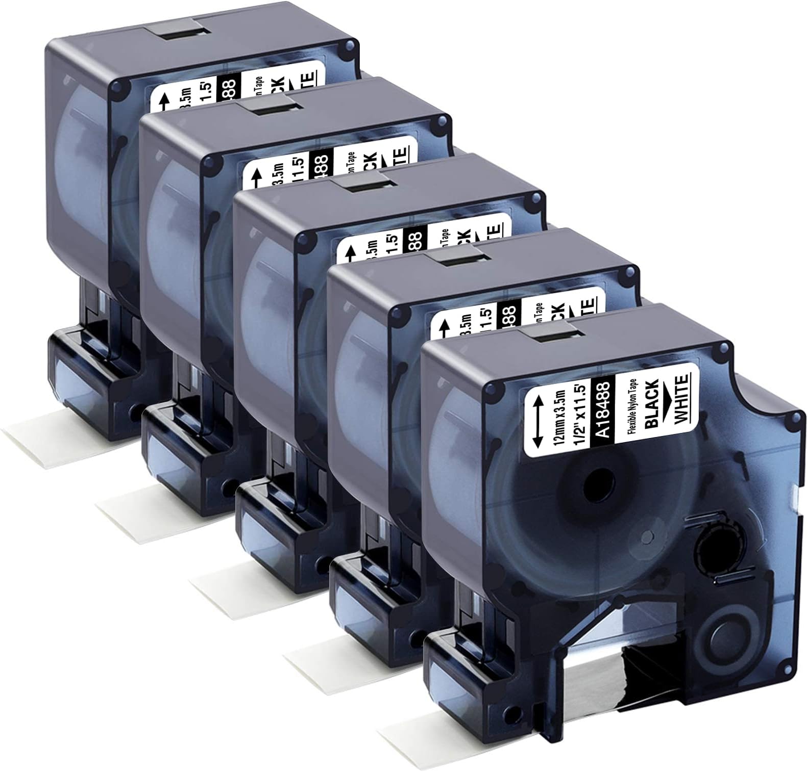 Amazon.com: Aken Compatible Flexible Nylon Industrial Label Tape ...