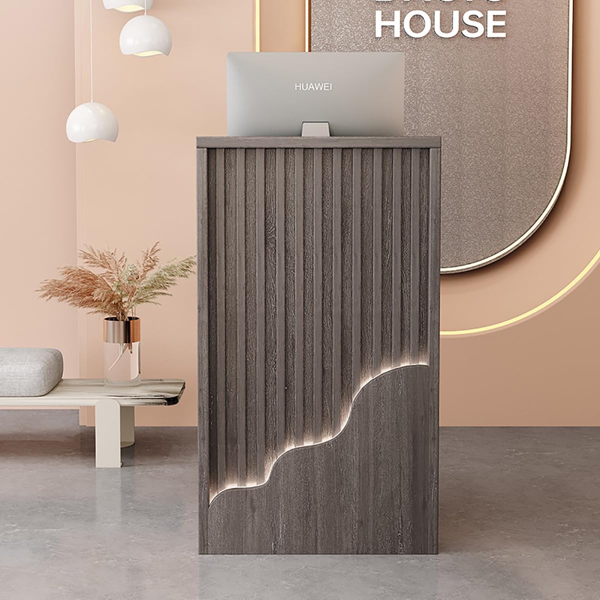 Reception Desk Stations Counter Table L Shap Cashier Checkout Counter ...