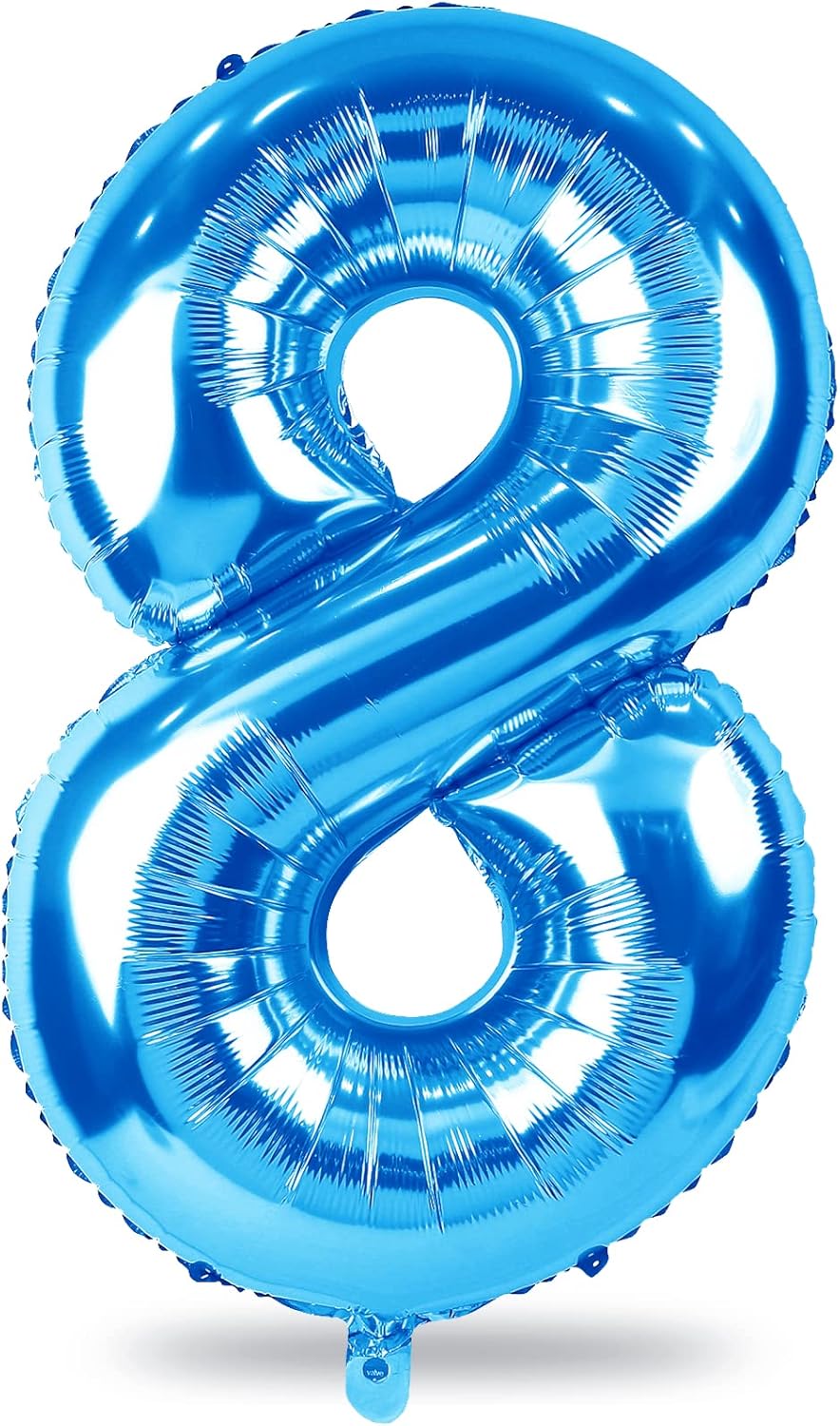 Amazon.com: Blue Foil Balloon Number 8, 40'' Giant Self Inflating ...