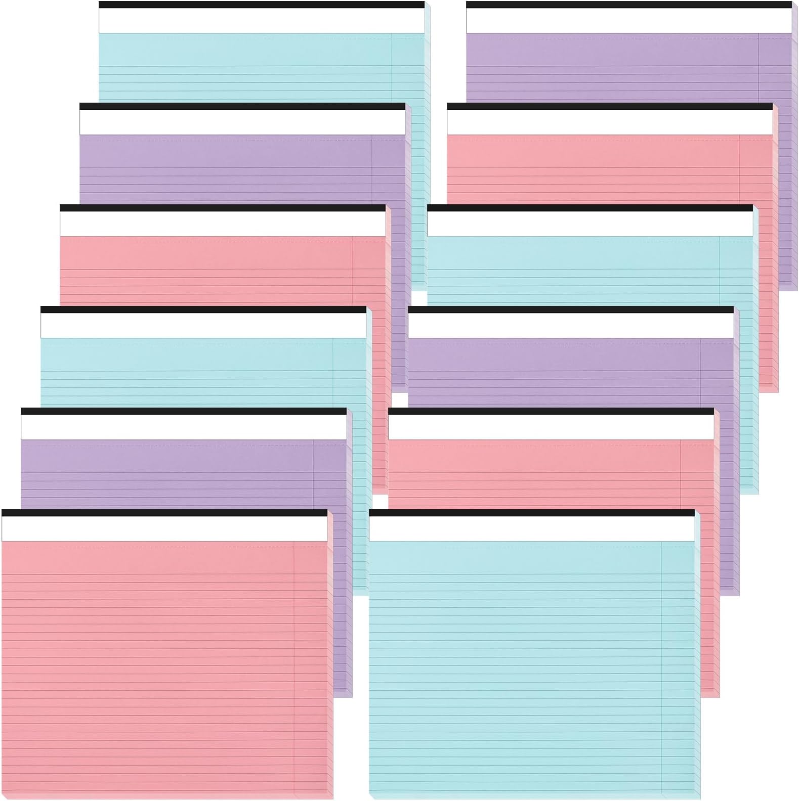 Amazon.com : Tenceur 12 Pads 10.6" x 9" Legal Pads College Ruled Lined ...