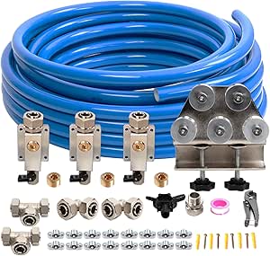 3/4"×125FT Compressed Air Line Kit,HDPE-Aluminum-HDPE Piping,Includes ...
