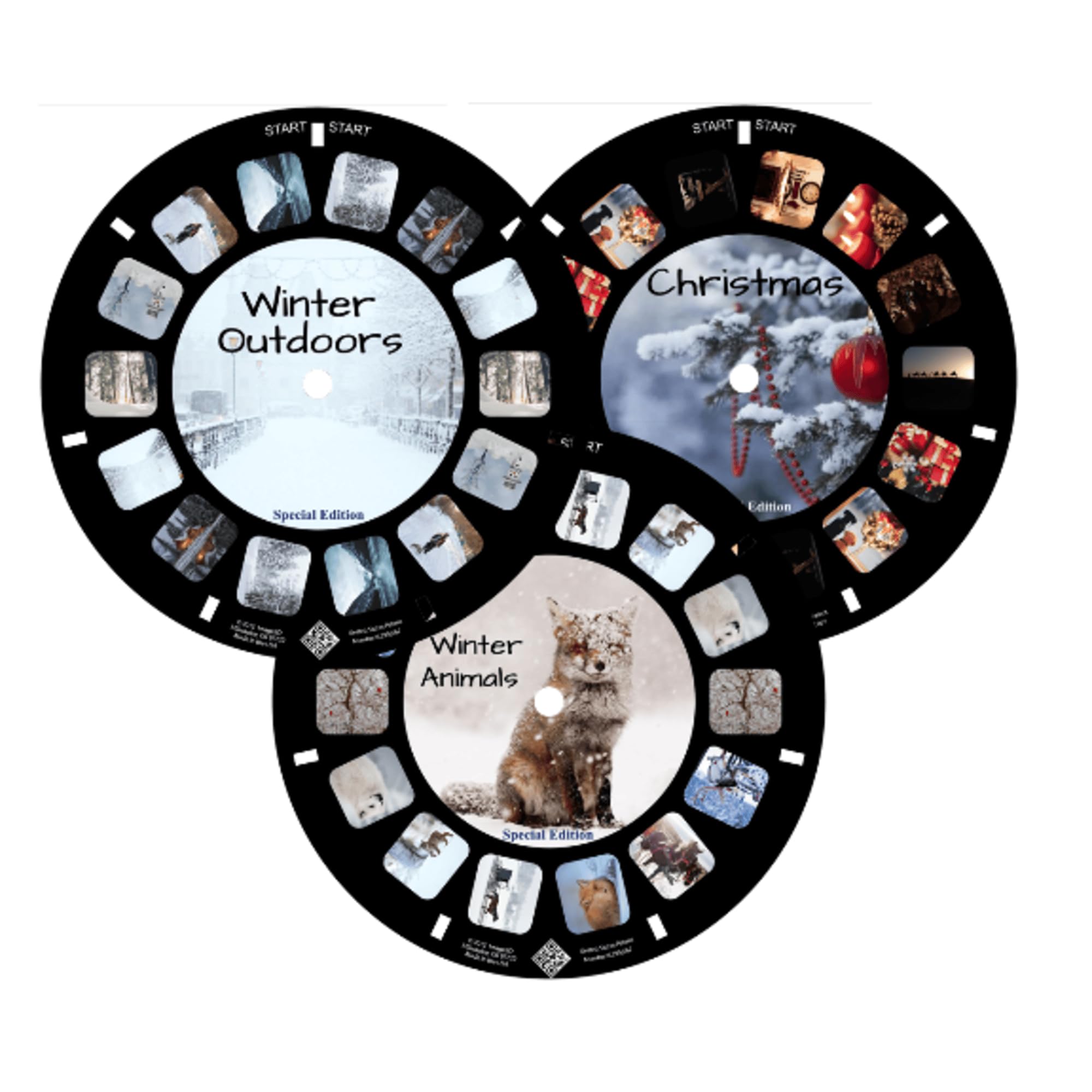 Amazon.com: MayKo Holiday Winter and Christmas Reels for Viewfinder ...