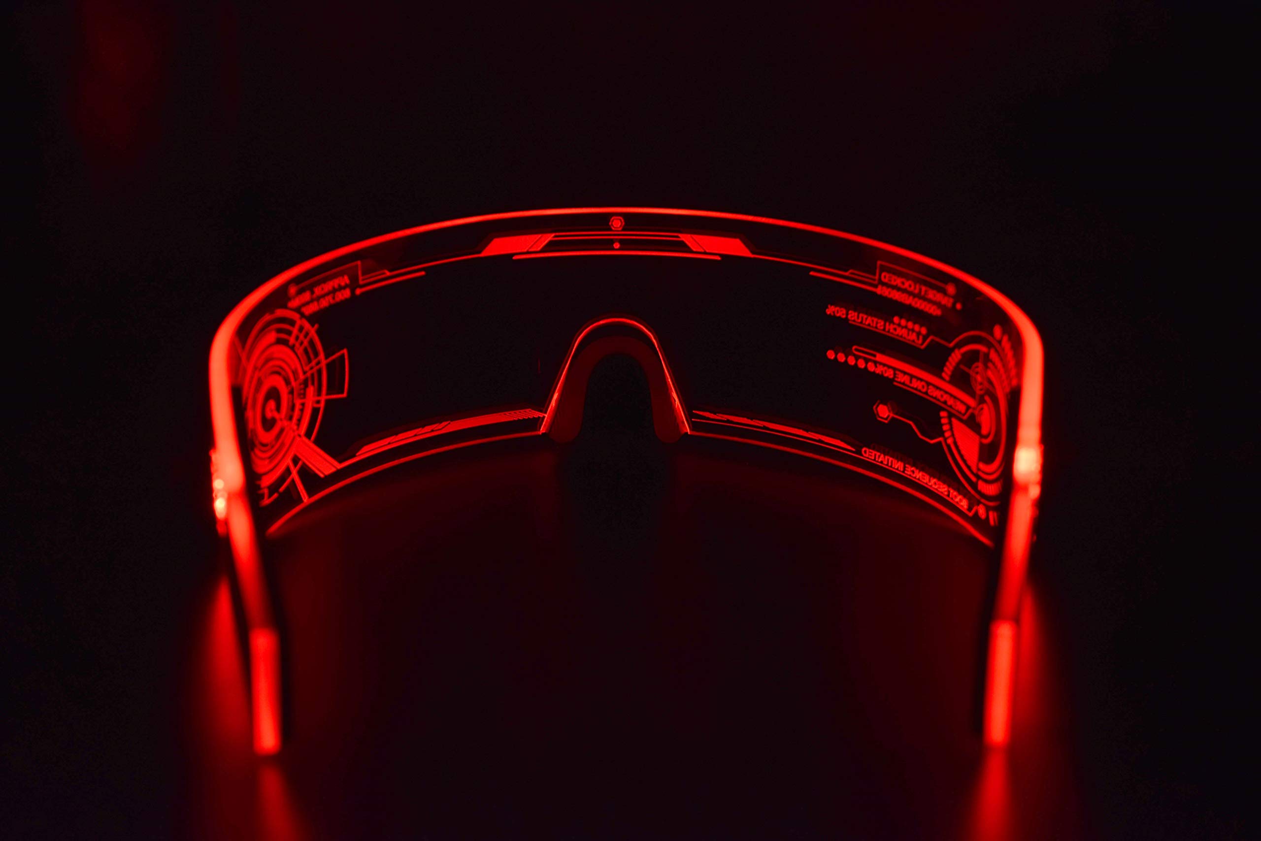 Buy ASVP Shop Cyberpunk LED Visor Glasses - Perfect For Cosplay and ...