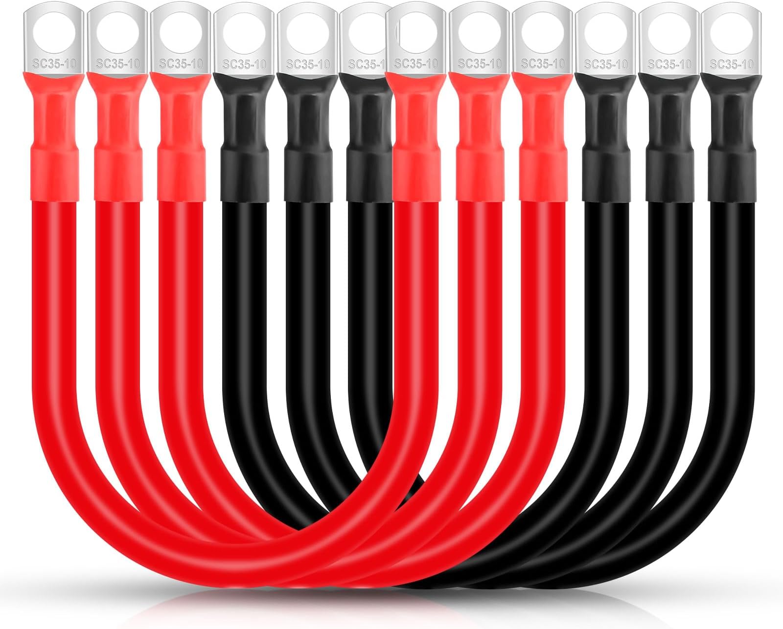 Amazon.com: Linkstyle 6PCS 2 AWG Battery Cable, 15CM Auto Battery Cable ...