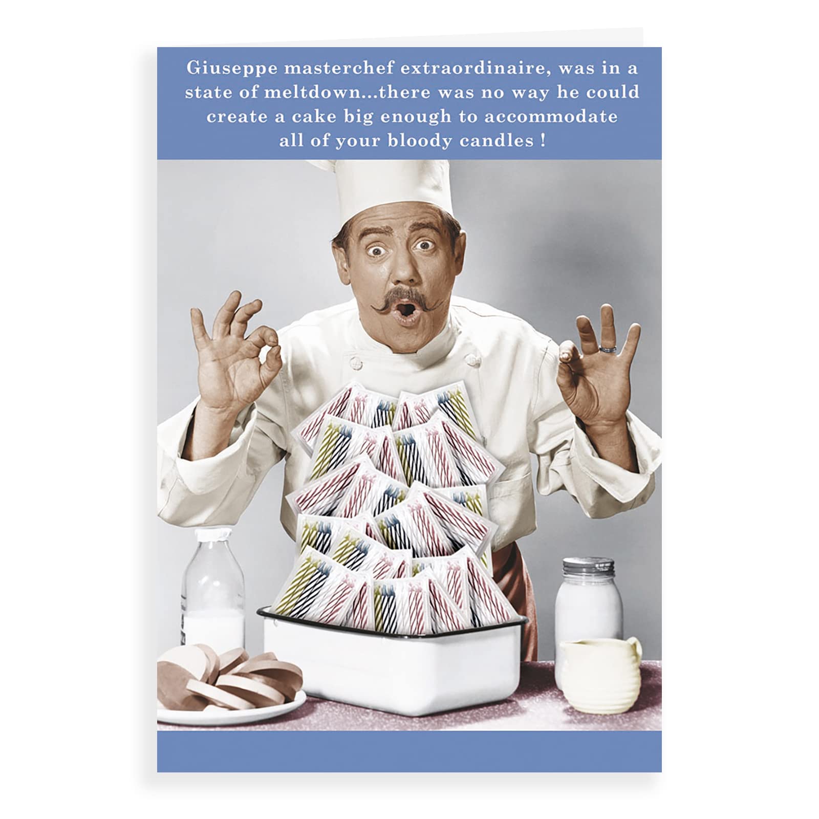 Regal Publishing Humour Funny Birthday Card Chef and candles - 7 x 5 ...
