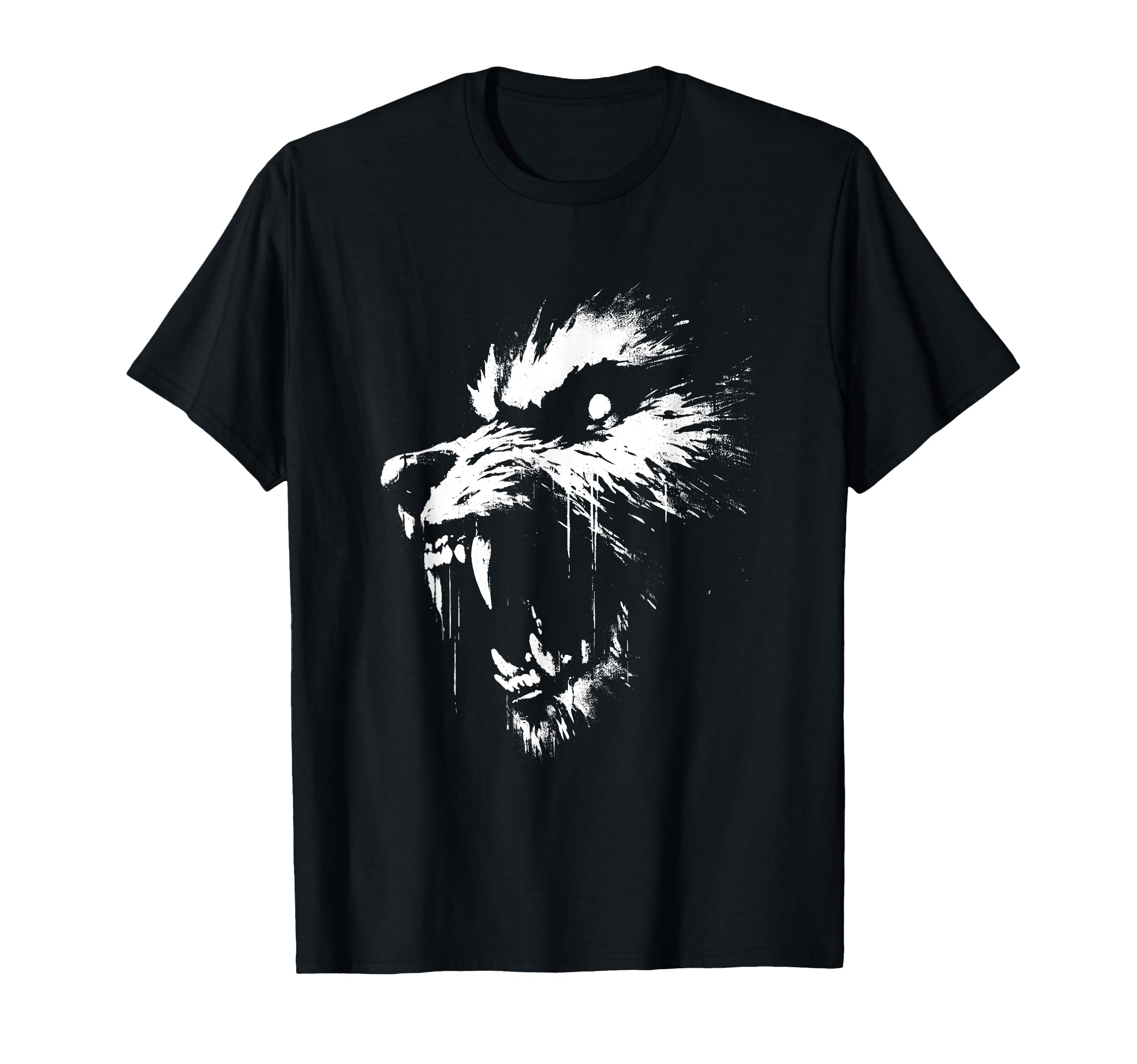 Amazon.com: Werewolf - Vintage Spooky Werewolf Halloween Lover T-Shirt ...