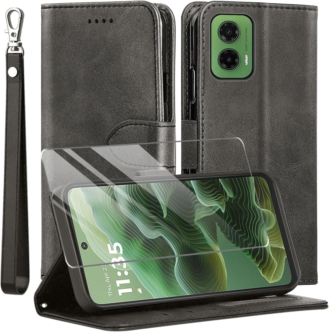 PU Leather Phone Wallet Case Compatible with Motorola Moto G35 5G ...