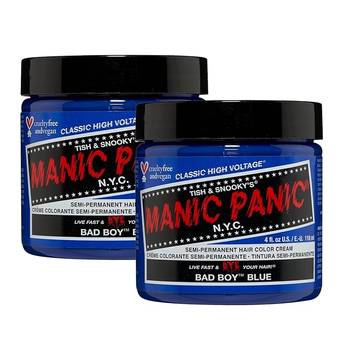 Amazon.com : MANIC PANIC Classic Bad Boy Blue Semi Permanent Hair Color ...