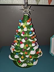 Amazon.com: Christmas is Forever Lighted Tabletop Ceramic Tree, 16 Inch ...