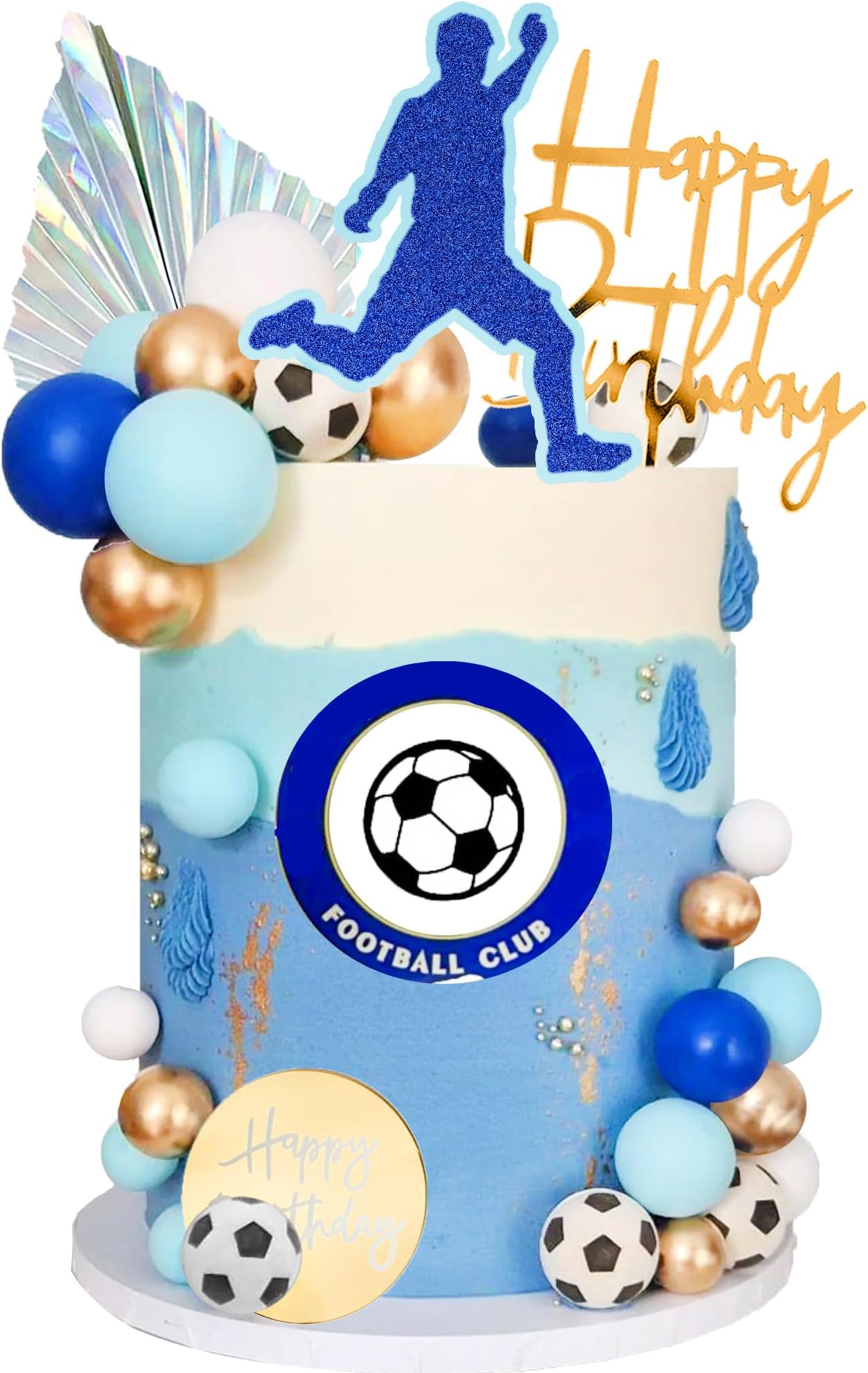Amazon.com: 7.5 Real Madrid Cake Topper – Round Edible Birthday Cake ...