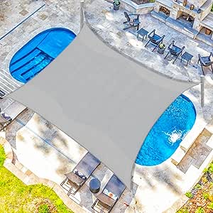 Amazon.com : Amagenix Shade Sail - Custom Size Light Grey Shade Sail ...