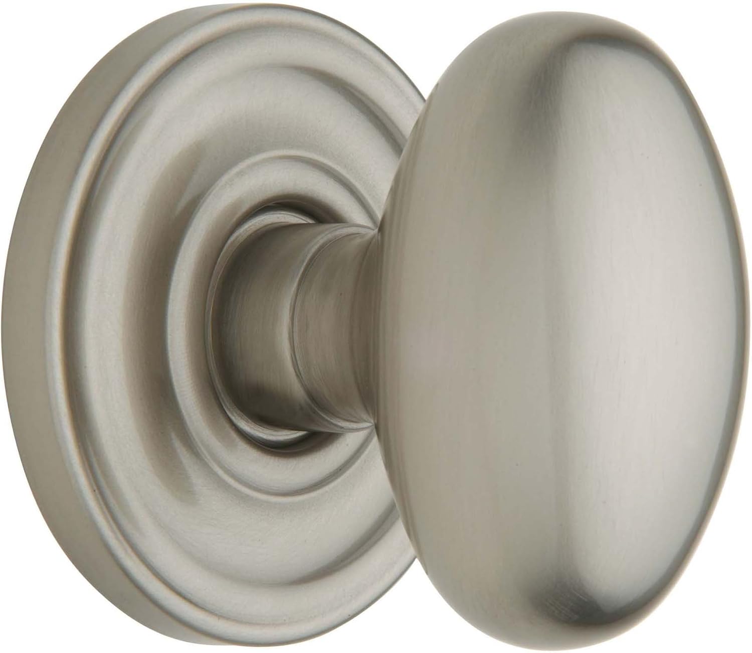 Amazon.com: Baldwin 5425.150.PRIV Egg Knob Privacy Set, Satin Nickel ...