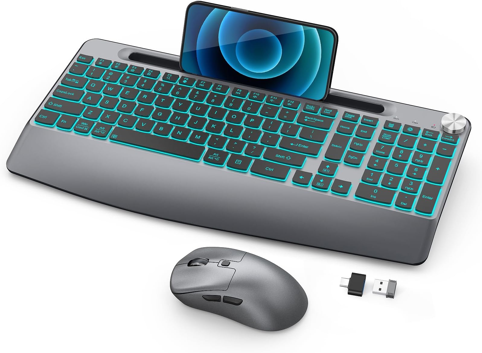 Amazon.com: Keyboard and Mouse Combo Wired, Large Print Computer Keyboards with Wrist Rest ...