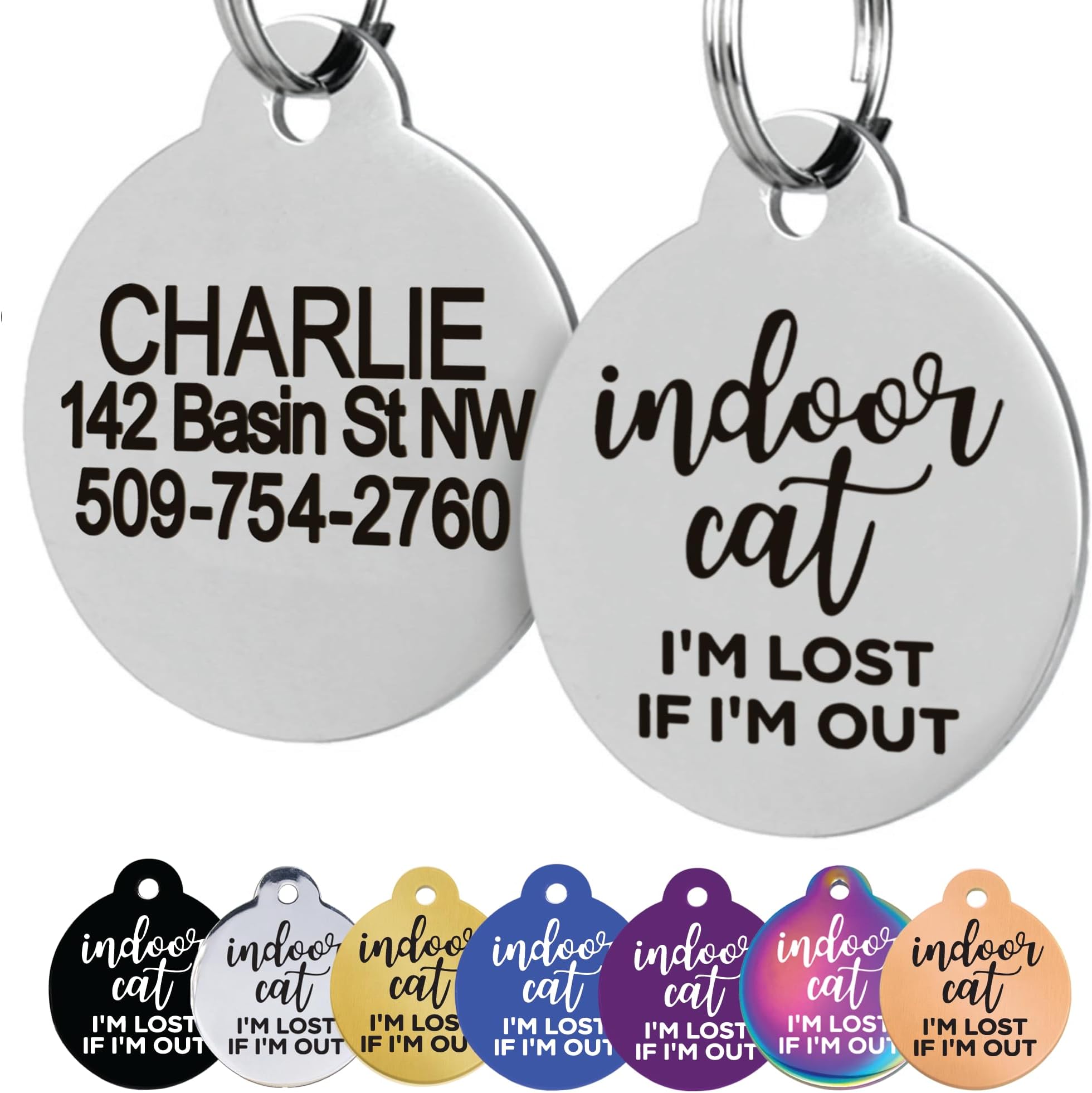 Amazon.com: Funny Dog Cat Pet ID Tag - "If I Am Out I'm Lost ...