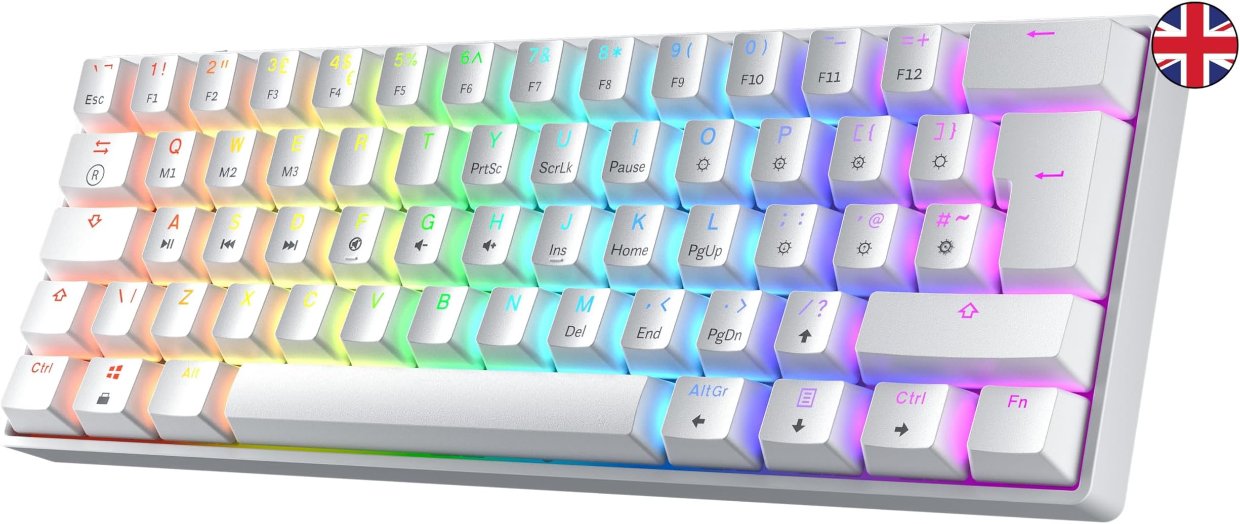 GK61 Mechanical Gaming Keyboard - 62 keys Multi Color RGB Illuminated ...