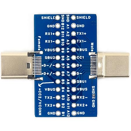 Amazon.com: naughtystarts USB Type C Breakout Board Male to Female Test ...