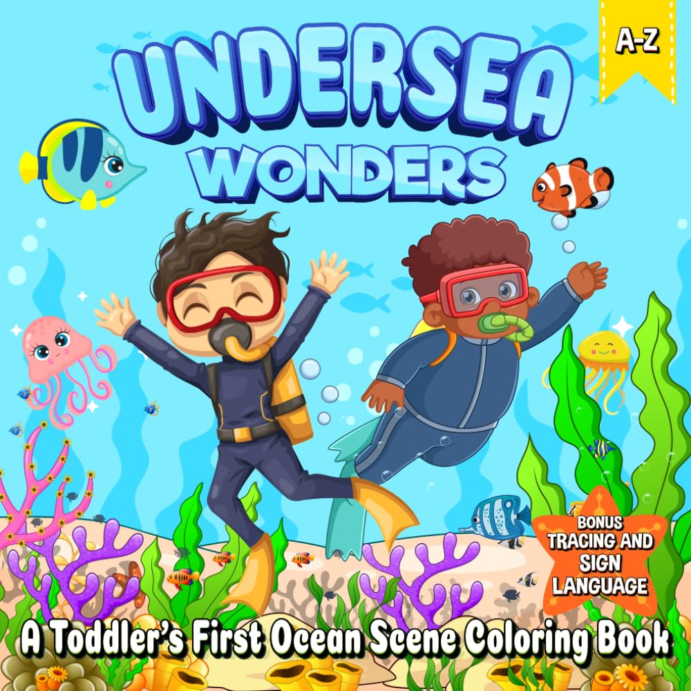 Amazon.com: Undersea Wonders | A Toddler's First Ocean Scene Coloring ...