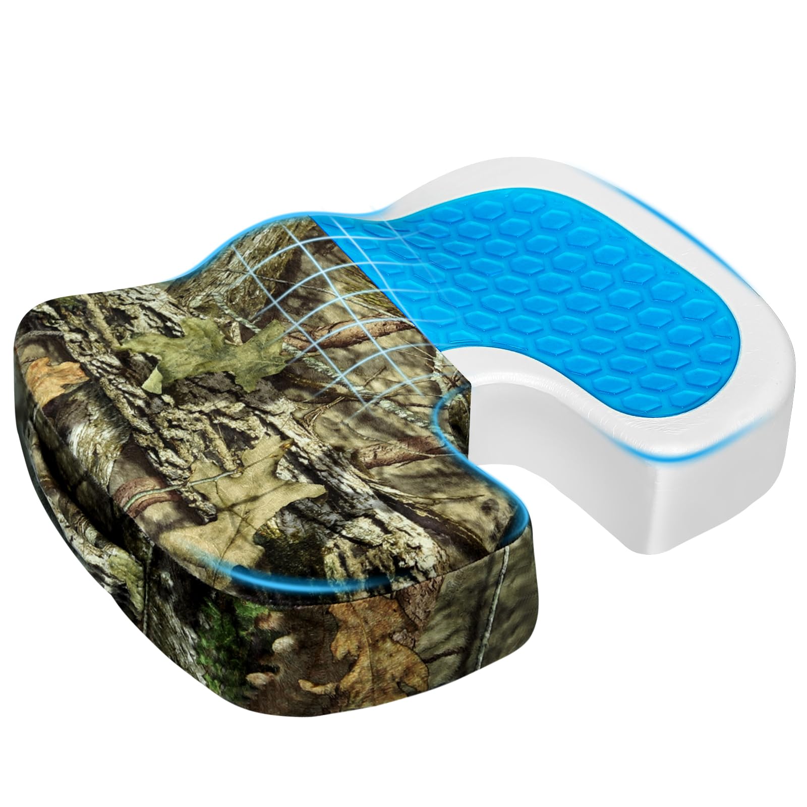 Amazon.com: Season Guard Mossy Oak Gel Seat Cushion – Portable Hunt ...