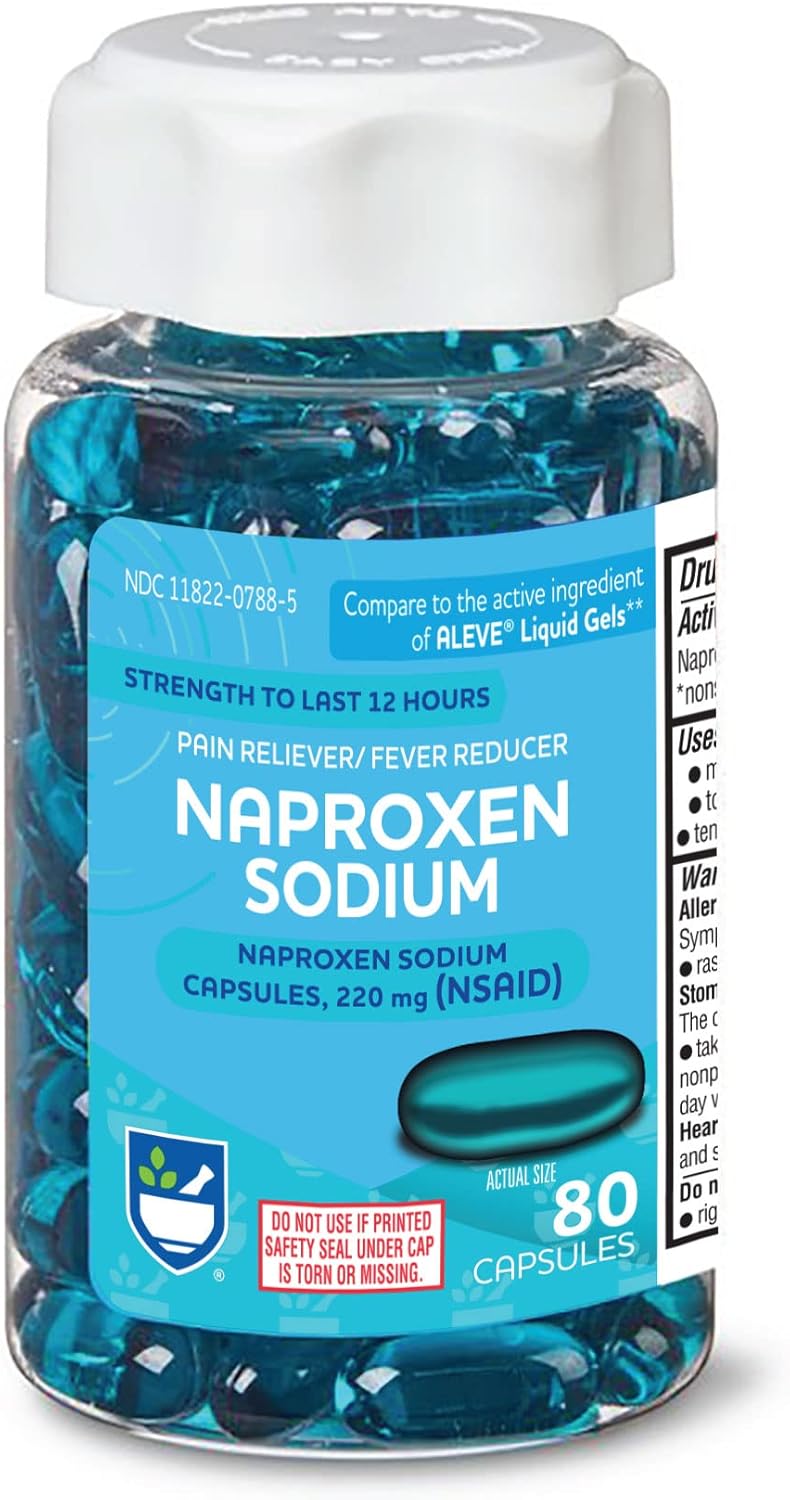 Amazon.com: Rite Aid, Naproxen Sodium Capsules - 220Mg, 80 Count ...