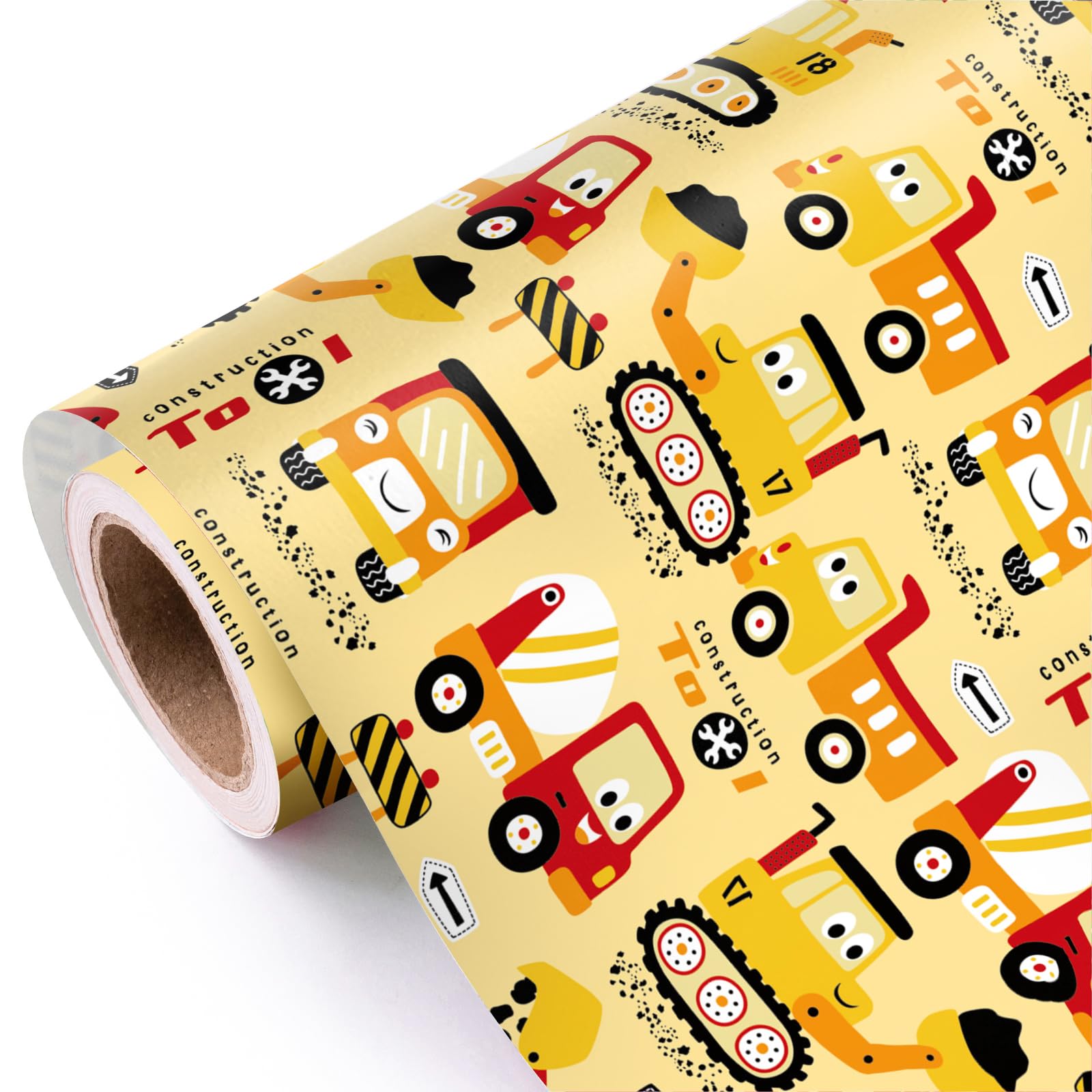Snapklik.com : WRAPAHOLIC Construction Wrapping Paper Roll - Mini Roll ...