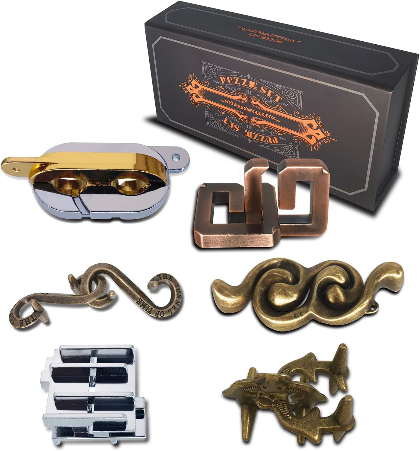 Amazon.com: 6PCS Metal Puzzle Box & 3D Brain Teasers for Adults/Teens ...