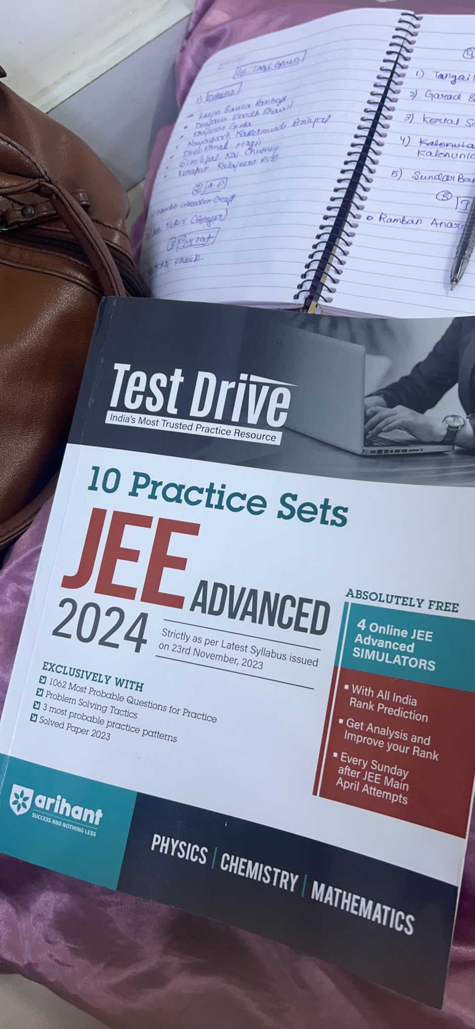 Buy Arihant JEE Advanced 2026-2027 Test Drive | Physics, Chemistry ...