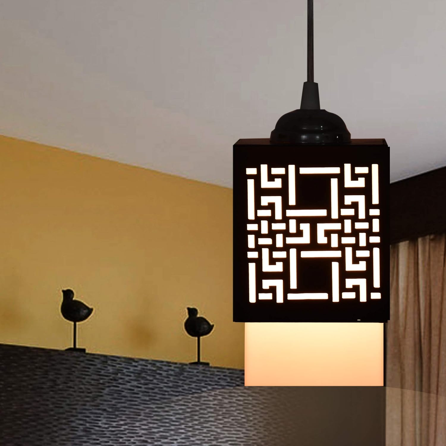 Buy Prime Decor Wooden Hanging Lamp Style Hanging Lamp Creative Wood ...