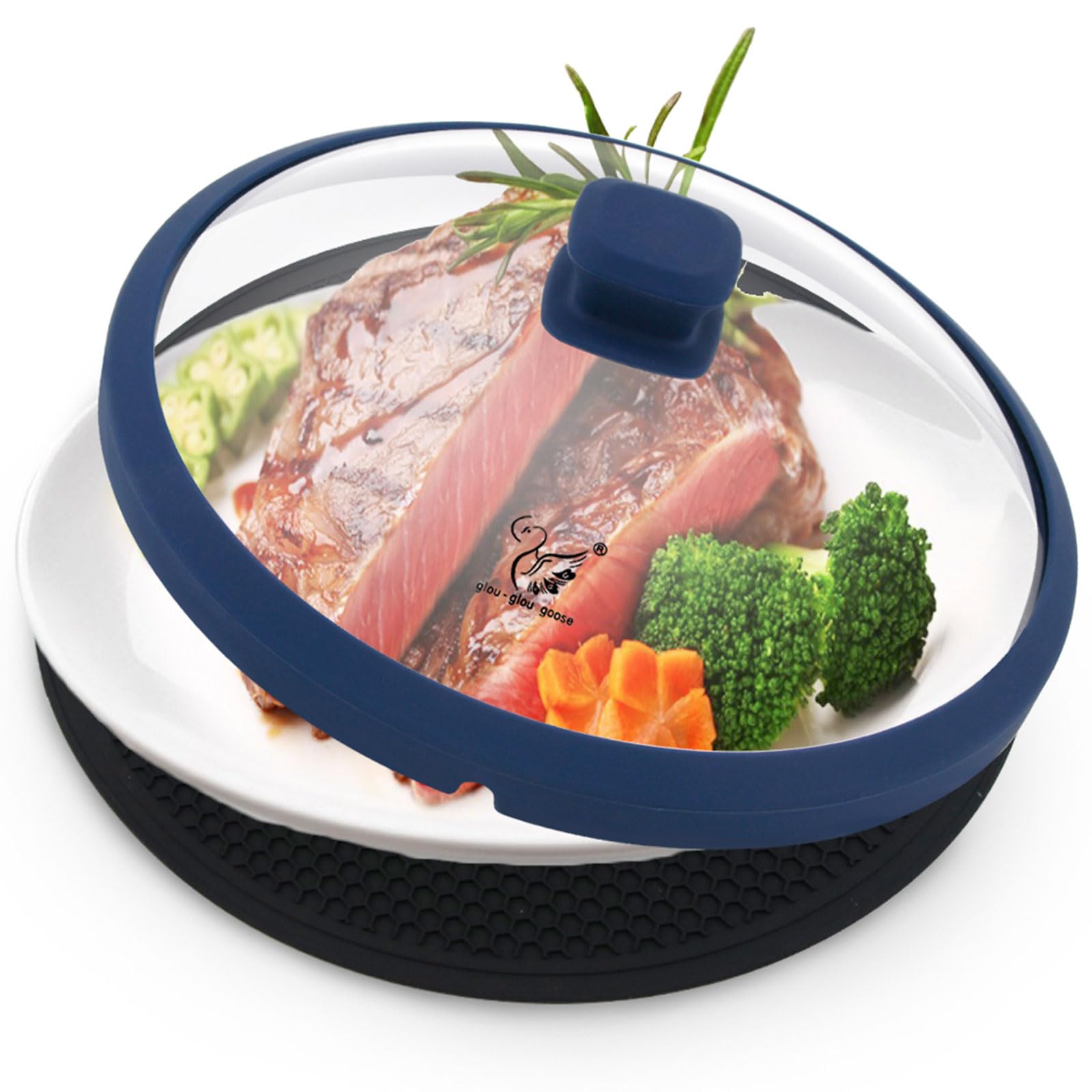 Glass Microwave Cover for Food Large Microwave Food Cover Splatter With ...