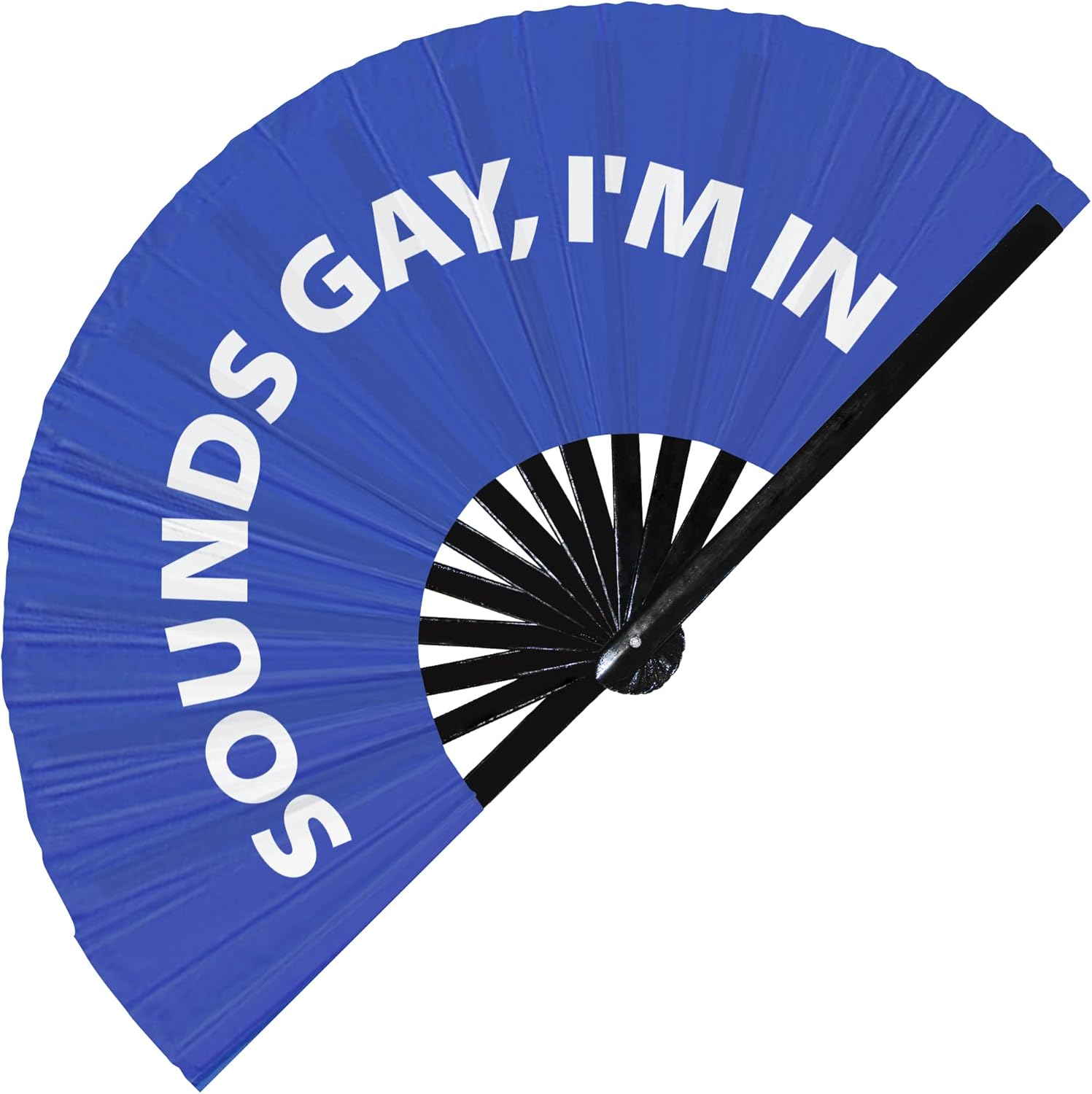 Amazon.com: Sounds Gay, I'm in Hand Fan Foldable Bamboo Circuit Hand ...
