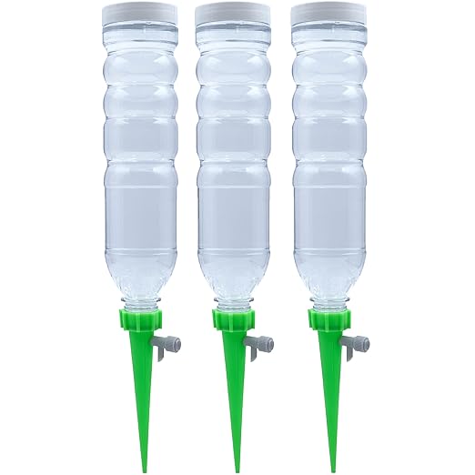 Amazon.com: Self Watering Planter Insert Drip Spike High Capacity 20oz ...