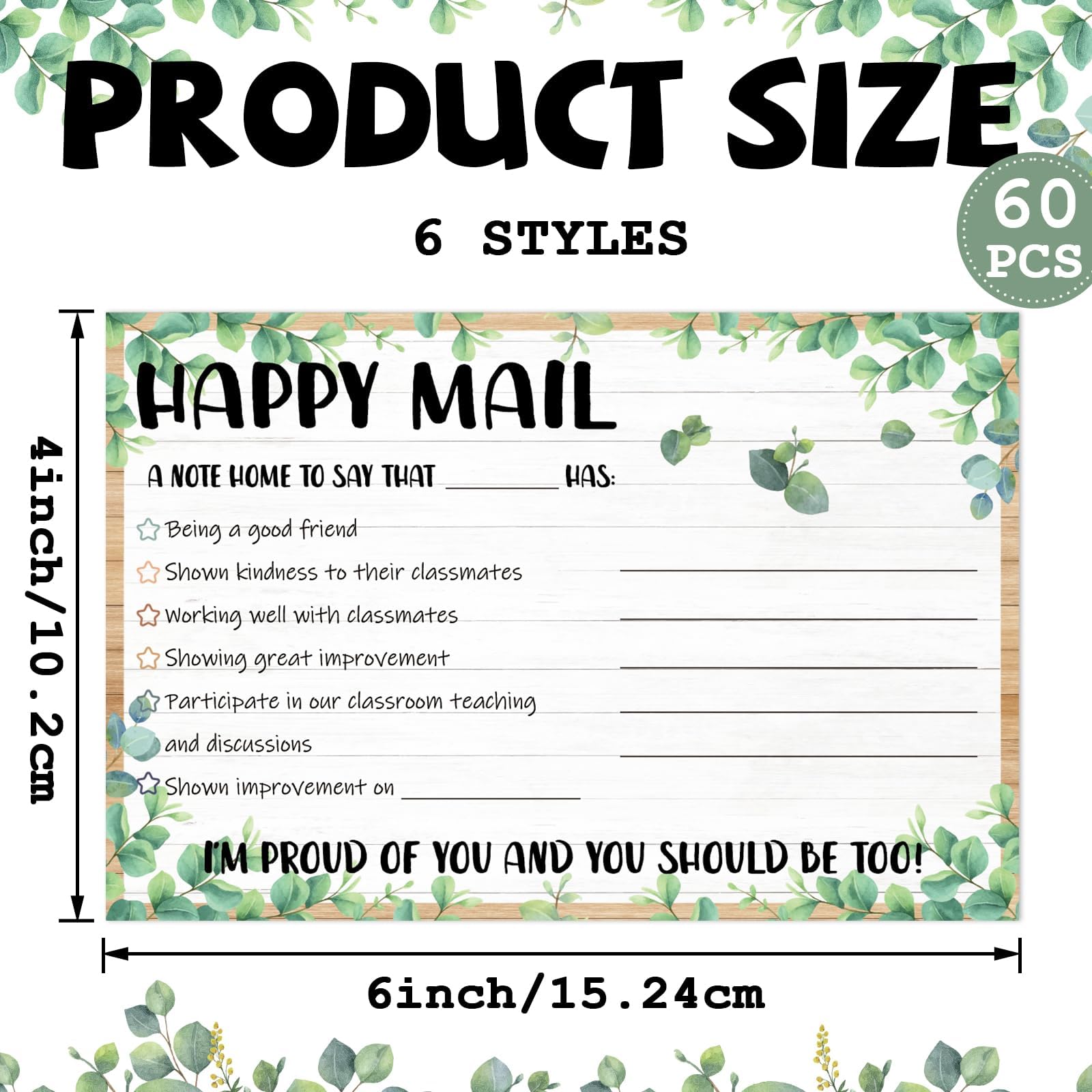 Positive Parent Communication 60 Pcs Teacher Mail Notes - Positive ...