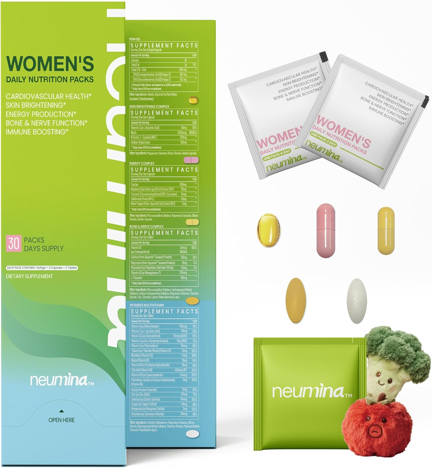 Amazon.com: NEUMINA Women's Daily Vitamin Packs | Women's Health All-in ...