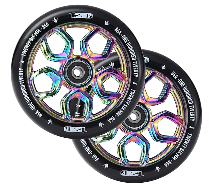 Envy Scooters Lambo Wheels 120mm (Pair) (Oil Slick) : Amazon.in: Car ...
