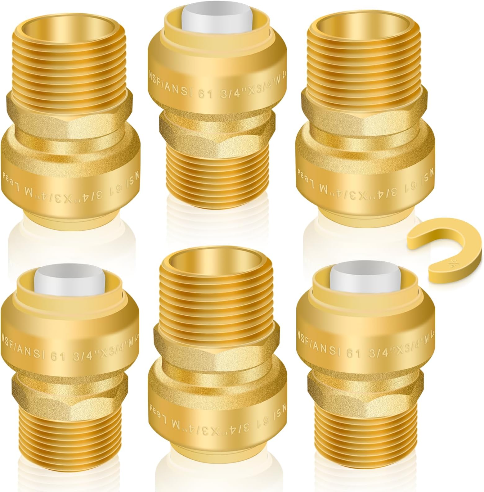 Amazon.com: SUNGATOR 1-Inch by 1-Inch Push Fit Male Adapter, Straight ...