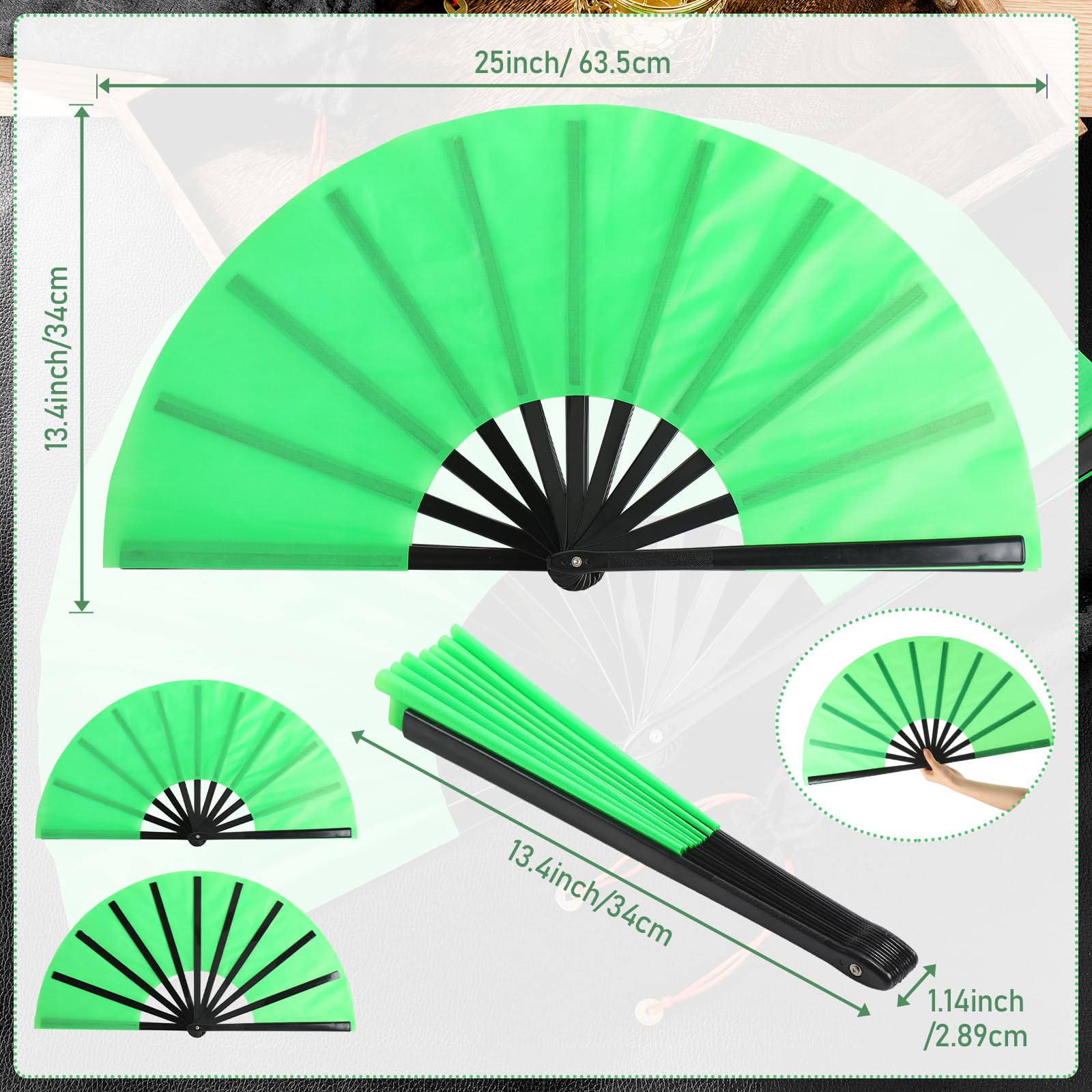 Snapklik.com : Maitys 2 Packs Large Clap Fans For Line Dancing Large ...