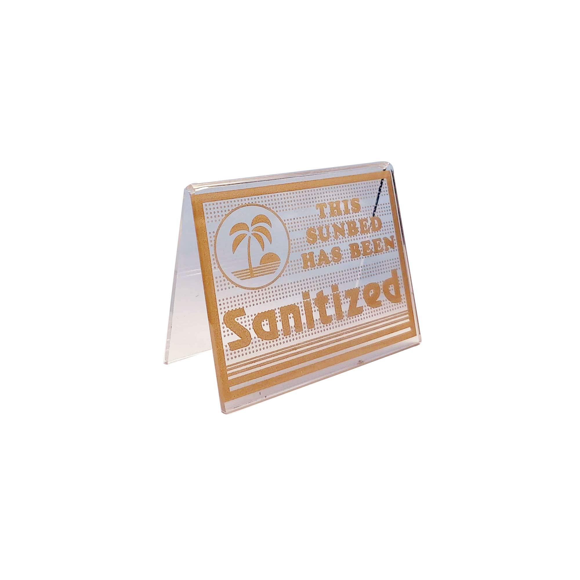 Amazon.com: Acrylic Sign "This Bed Has Been Sanitized" 3" x 4.5" Gold ...