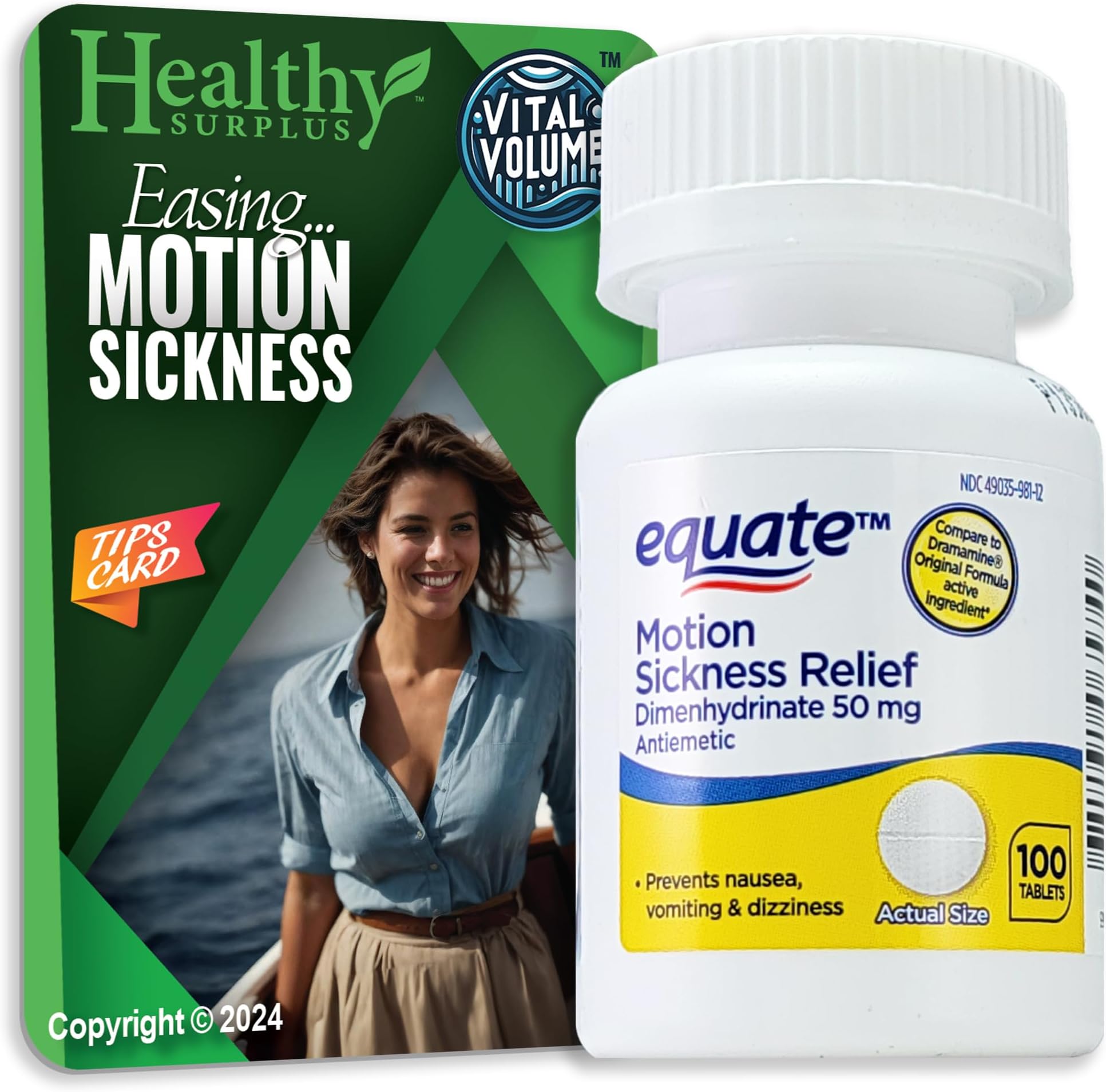 Amazon.com: Healthy Surplus Equate Fast-Acting Motion Sickness Relief ...