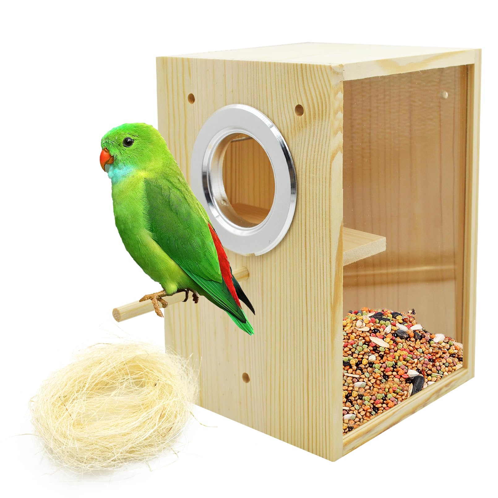 Amazon.com : MUYG Parakeet Nesting Box,Transparent Bird Nest Boxs ...