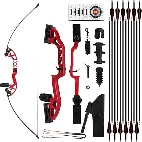 REAWOW Pfeil und Bogen Erwachsene 30lbs Recurvebogen Set Sportbogen ...