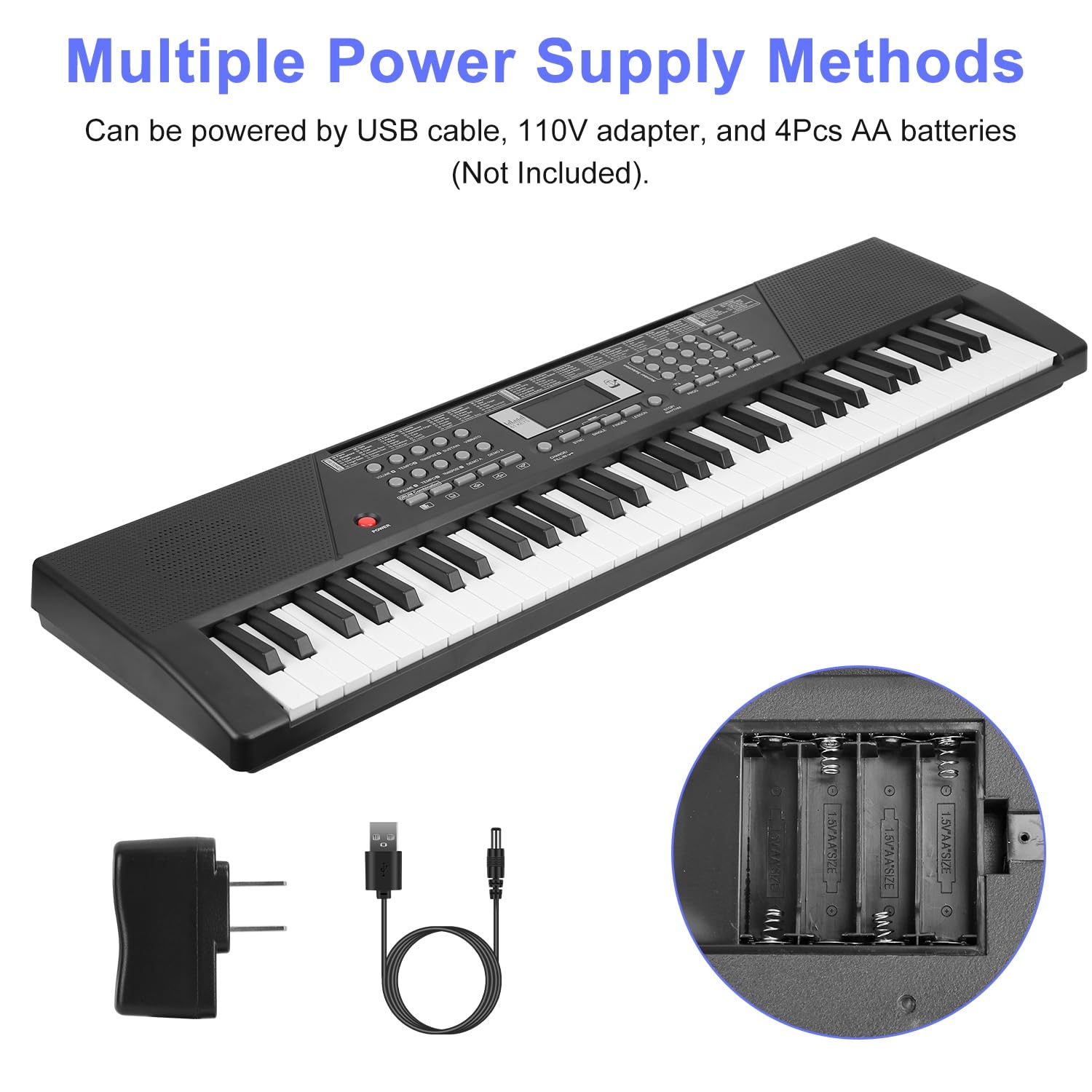 Snapklik.com : 61 Keys Digital Music Keyboard Electric Piano Keyboard ...
