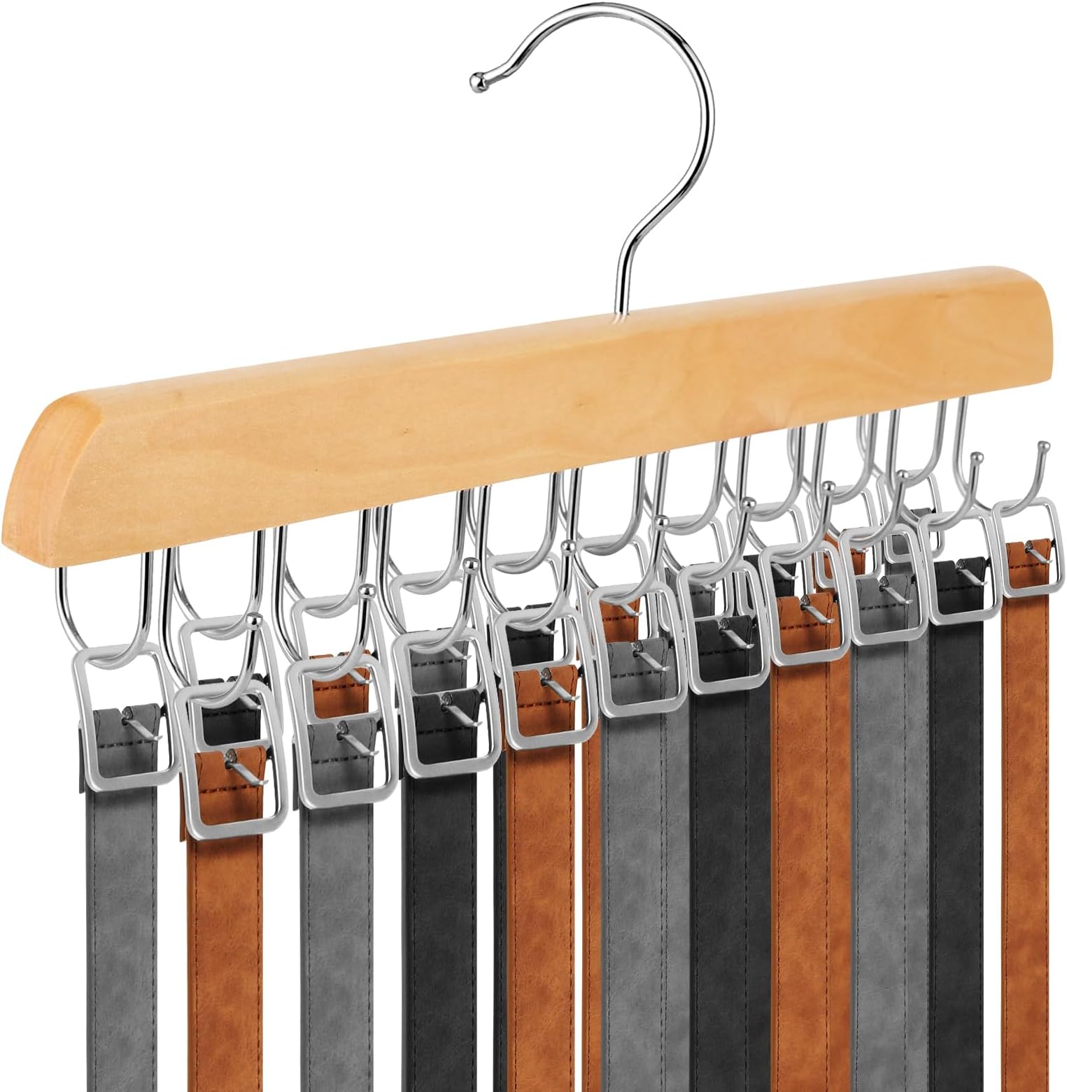 Amazon.com: Belt Hanger for Closet,Belt Rack Organizer with 20 Hooks ...