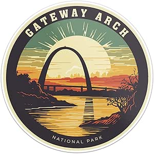 Amazon.com - Gateway Arch National Park Sticker - Waterproof Vinyl ...