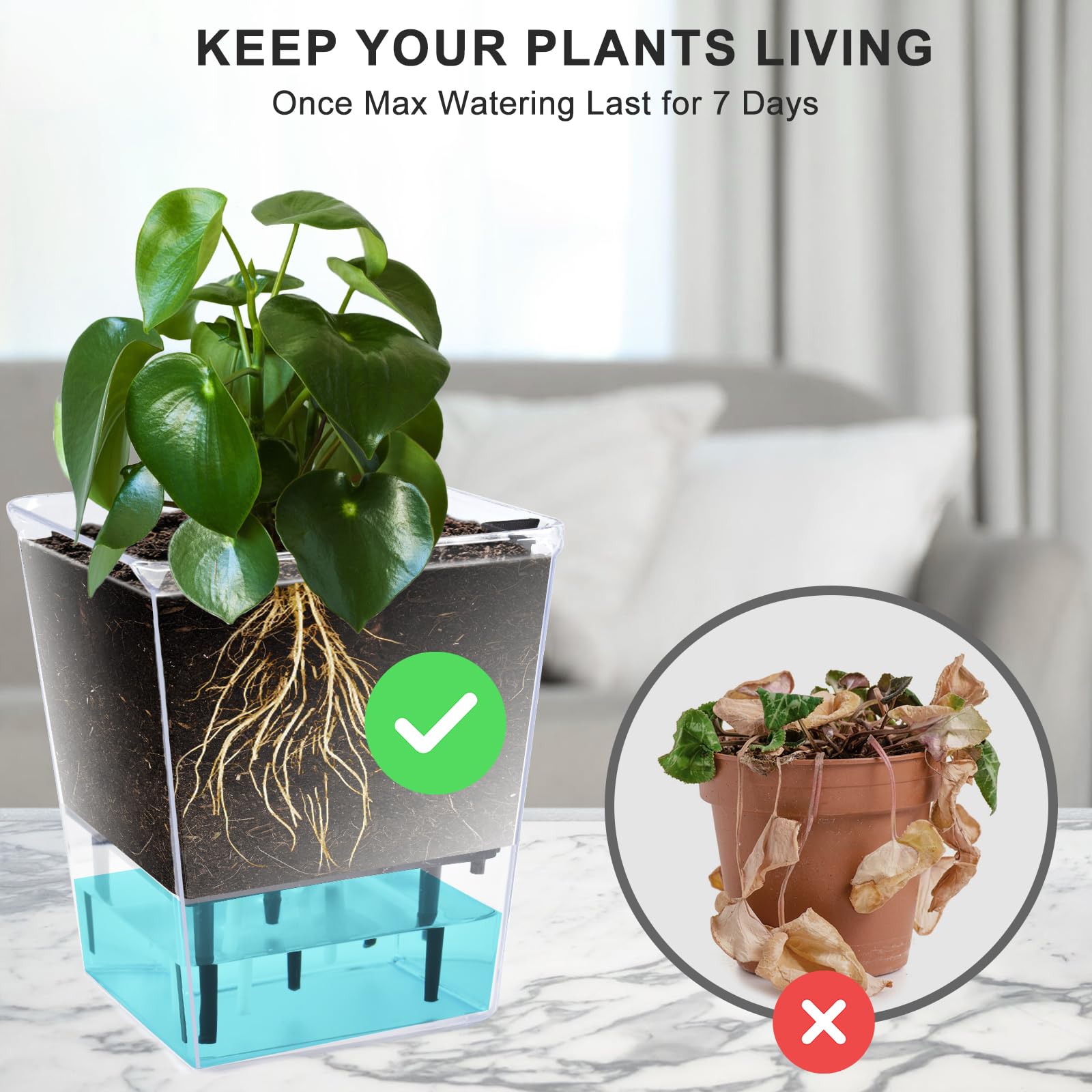 Self Watering Planter System How To Water Plants In Lechuza Planters