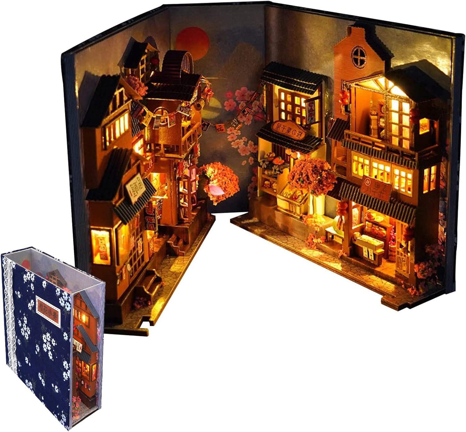 Amazon.com: SDFRT Book Nook Bookshelf Insert 3D Wooden Puzzle, DIY Book ...