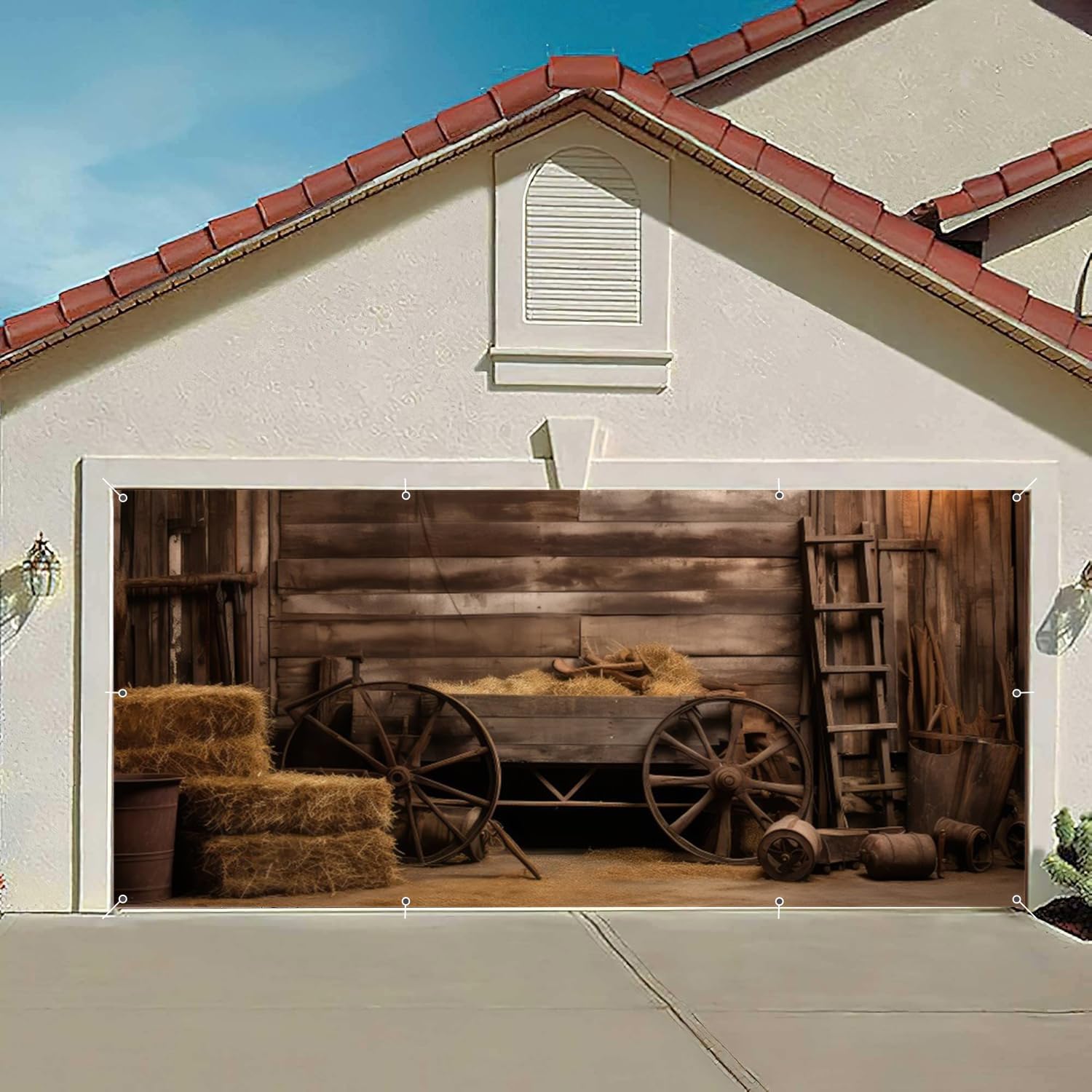 Amazon.com: Western Cowboy Garage Door Cover Banner Decorations ...