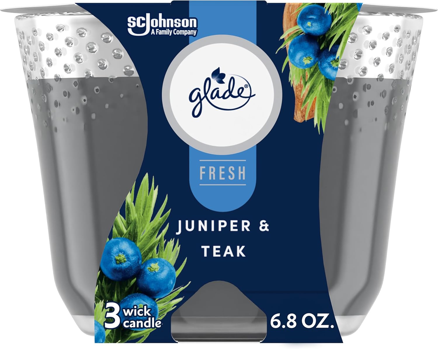 Amazon.com: Glade Candle Juniper & Teak, Fresh Collection, Fragrance ...